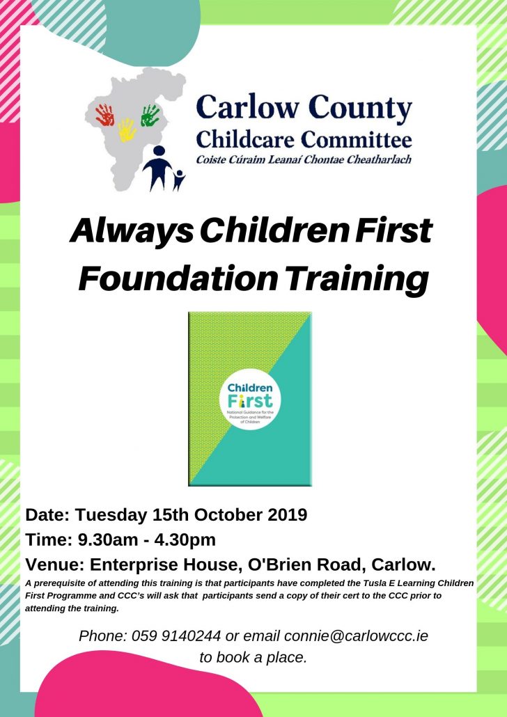 15th oct - Carlow Childcare Committee