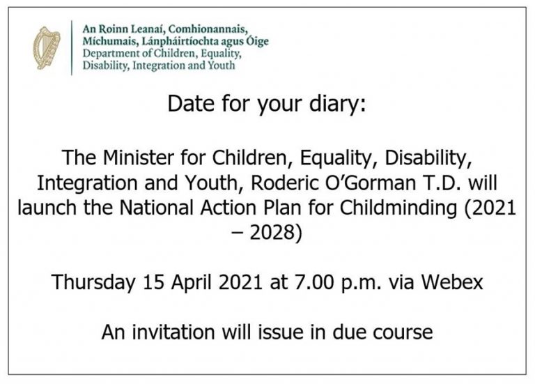 Launch of the National Action Plan for Childminding (2021-2028 ...