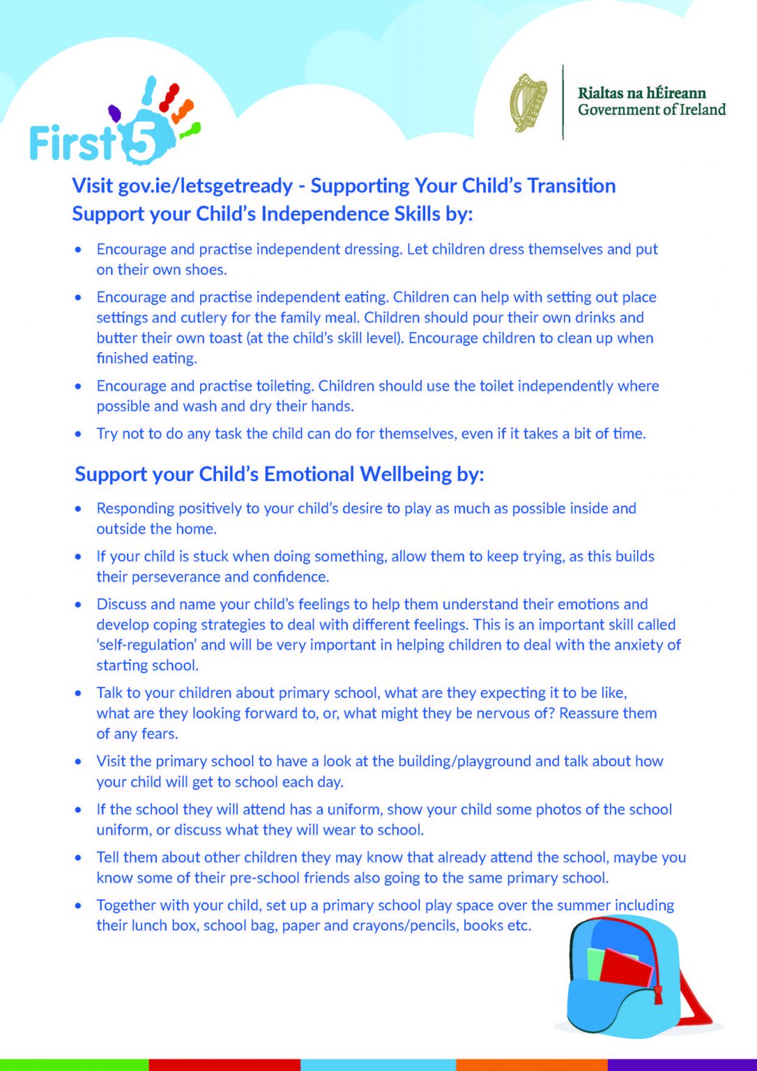 Parents, find helpful information on supporting children starting pre ...