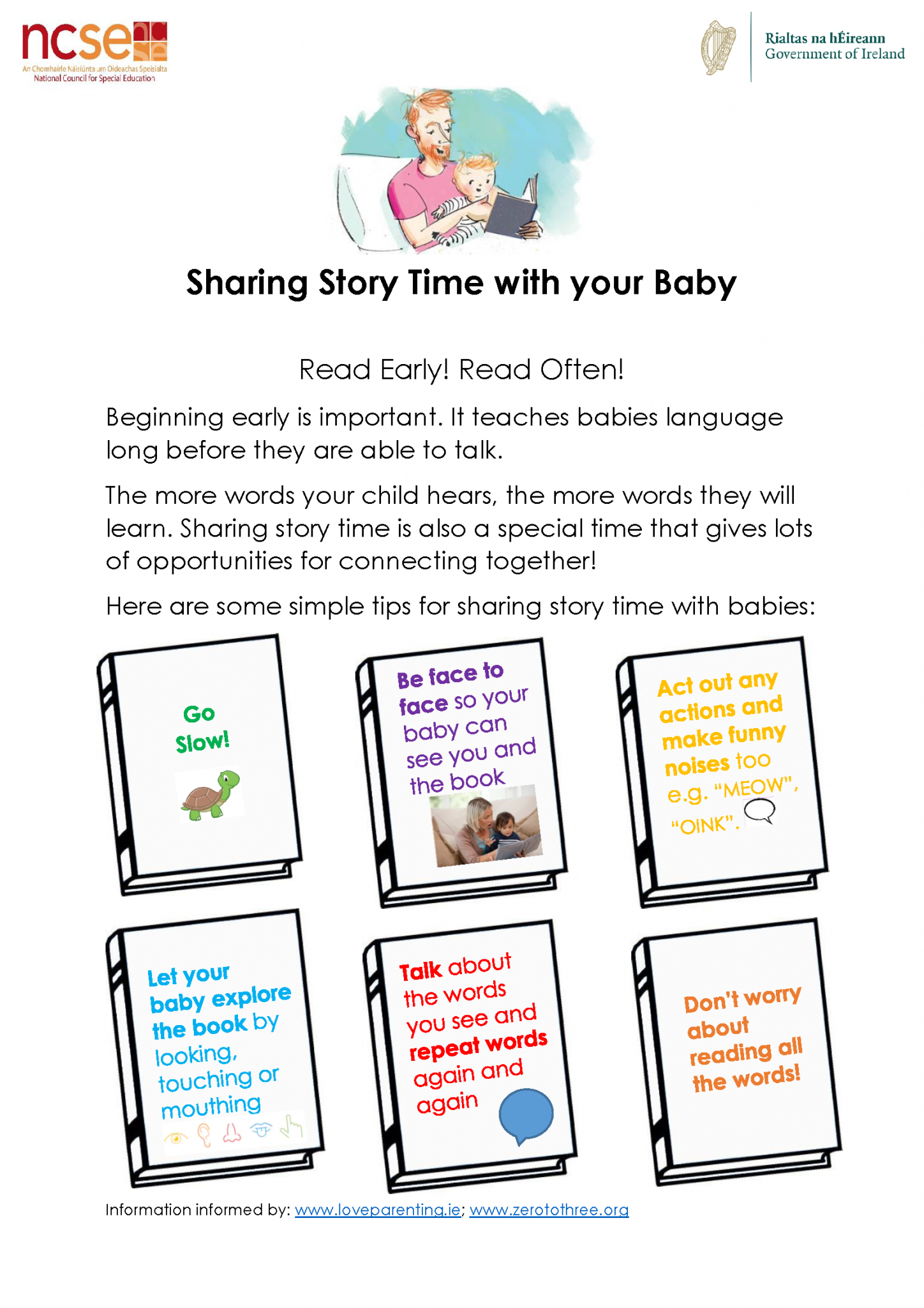 Sharing Story Time with your Baby - Carlow Childcare Committee